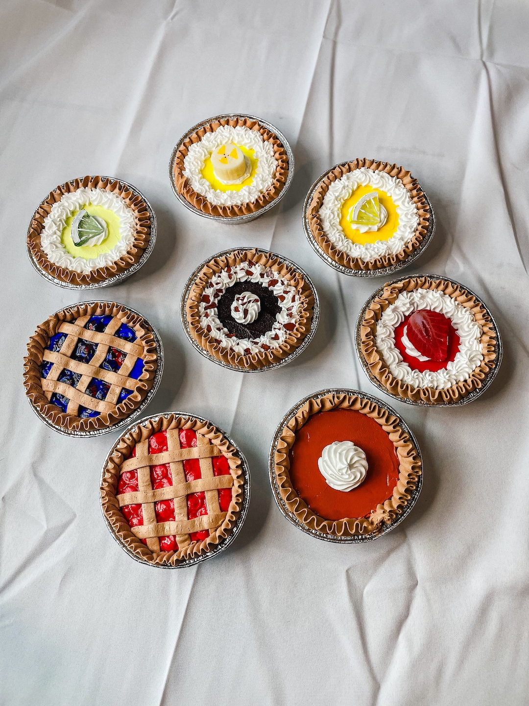 Customizable Fake Mini Pies: Cherry, Blueberry, Lemon, Strawberry, and ...