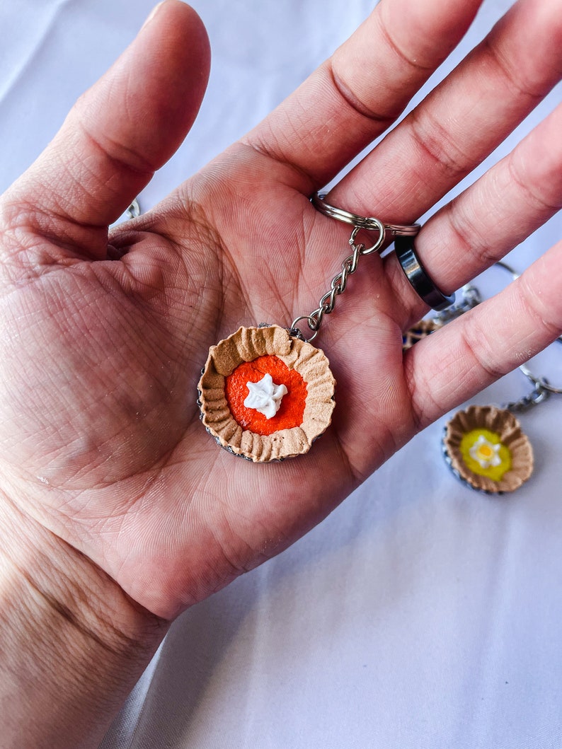 Bottle Cap Pie Keychains - Pumpkin, Cherry, Blueberry, Chocolate, Lemon ...