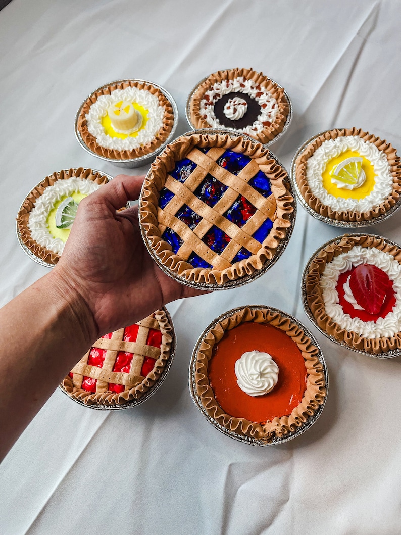 Customizable Fake Mini Pies: Cherry, Blueberry, Lemon, Strawberry, and ...