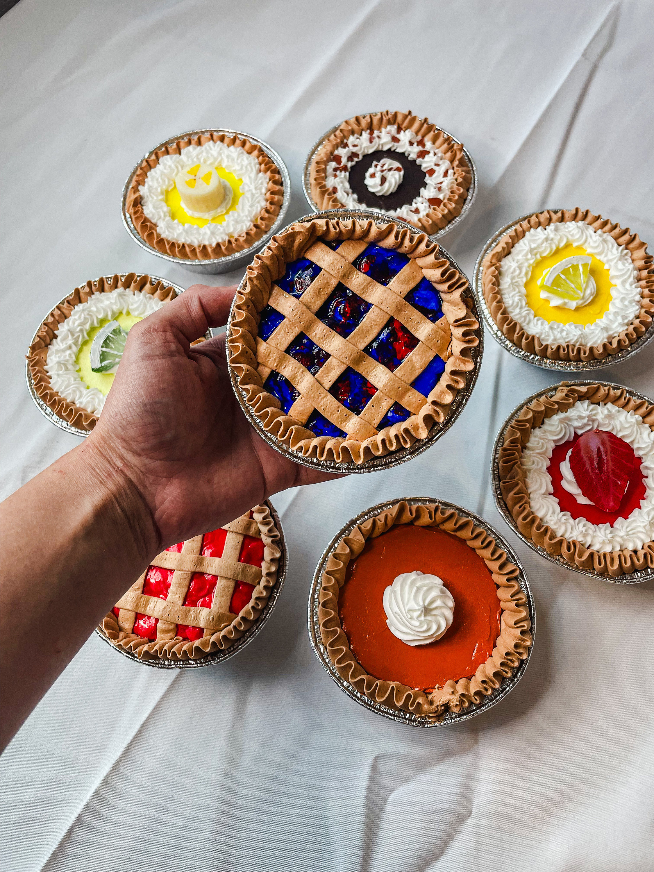 Customizable Fake Mini Pies: Cherry, Blueberry, Lemon, Strawberry, and ...