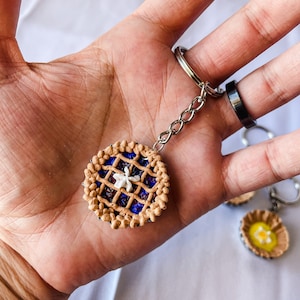 Bottle Cap Pie Keychains - Pumpkin, Cherry, Blueberry, Chocolate, Lemon ...