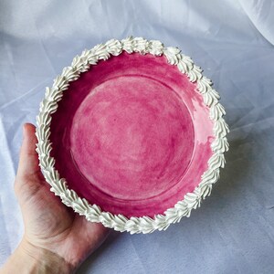 Mini Round Ceramic Cake Tray - Etsy