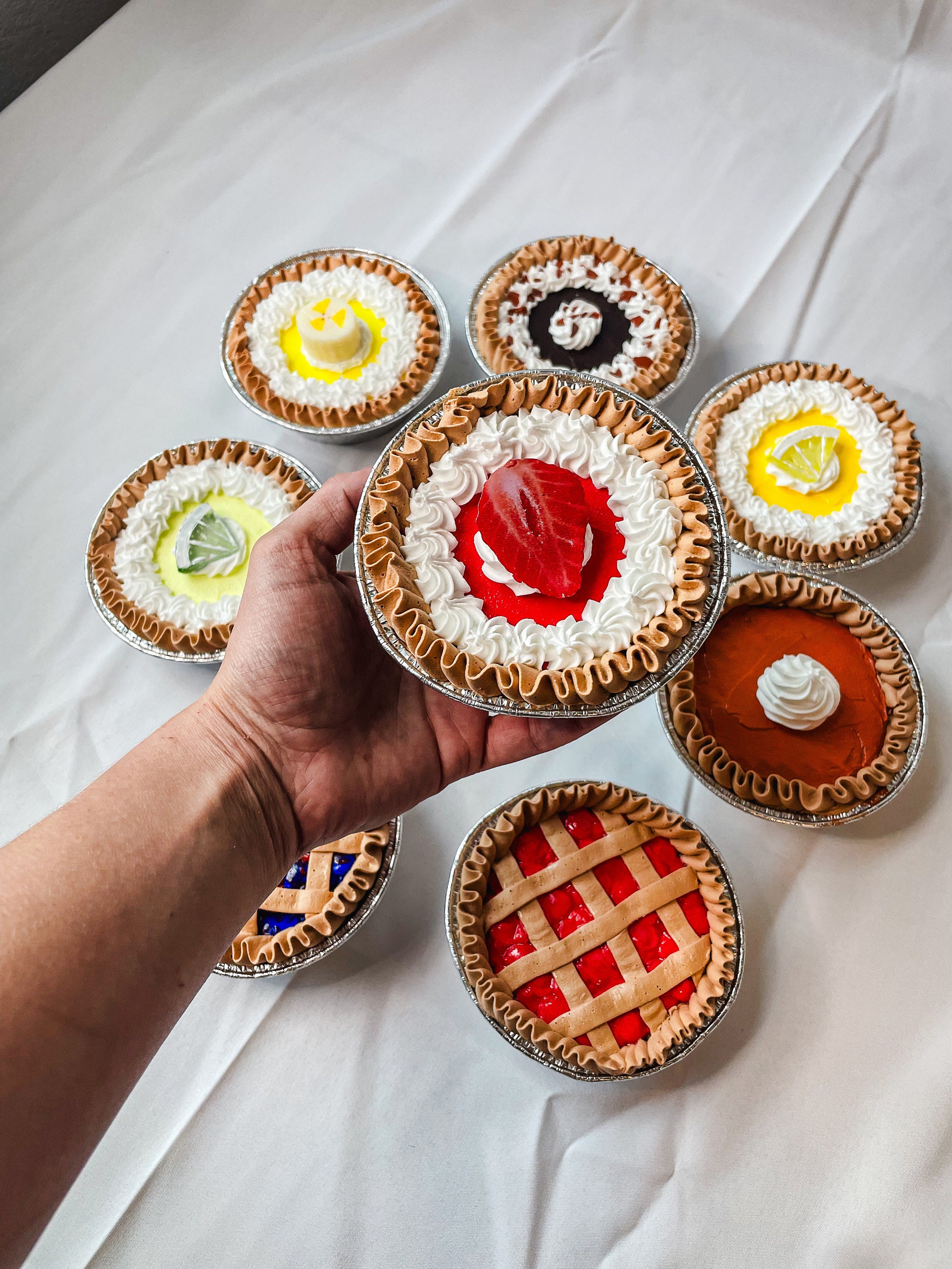 Customizable Fake Mini Pies: Cherry, Blueberry, Lemon, Strawberry, and ...