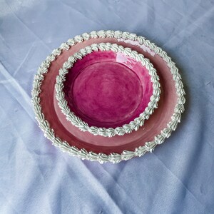 Mini Round Ceramic Cake Tray - Etsy