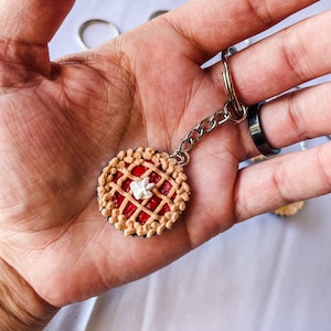 Bottle Cap Pie Keychains - Pumpkin, Cherry, Blueberry, Chocolate, Lemon ...