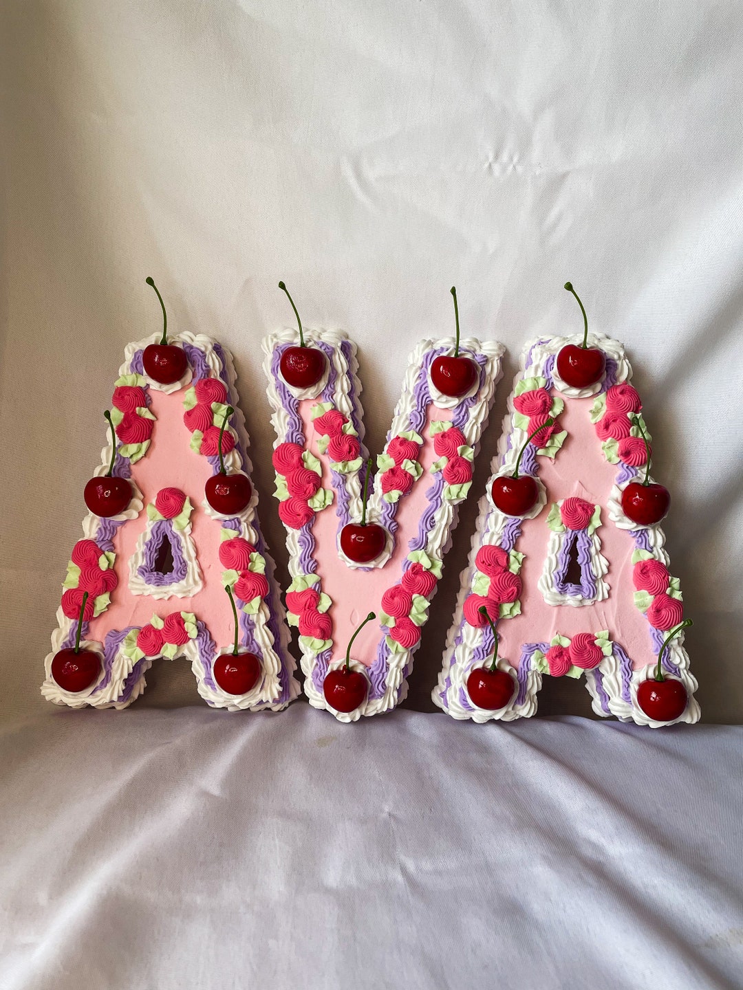 Customizable Fake Cake Letter Decorations - Etsy
