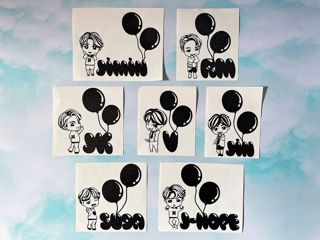 BTS PTD Tiny Tan 3.4"-5.5" Vinyl Sticker Decal (for Water Bottles ...