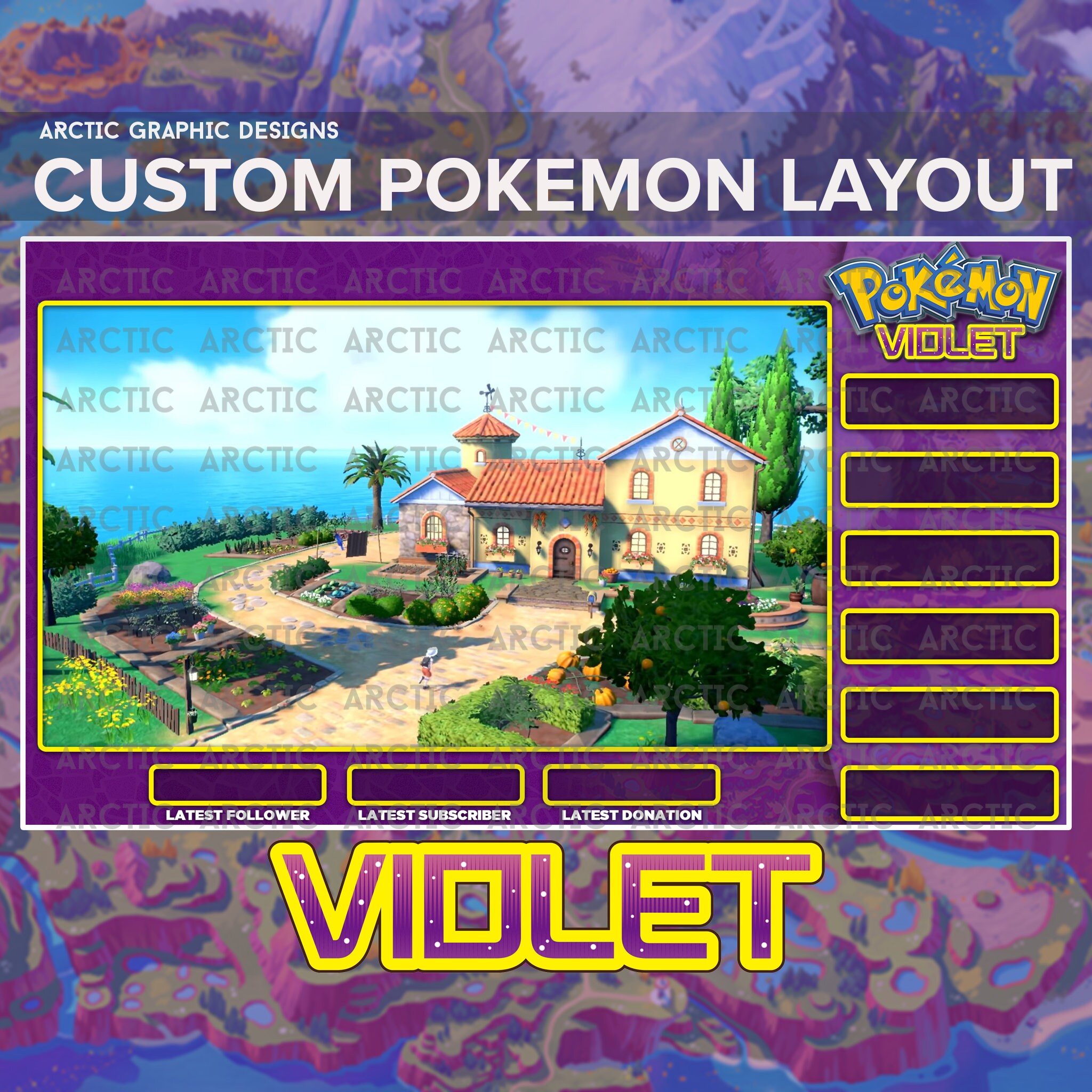 Pokémon Violet- Overlay/layout for Youtube/twitch - Etsy