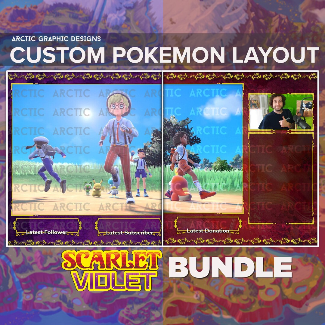Pokémon Scarlet & Violet Overlay/layout for Youtube/twitch - Etsy