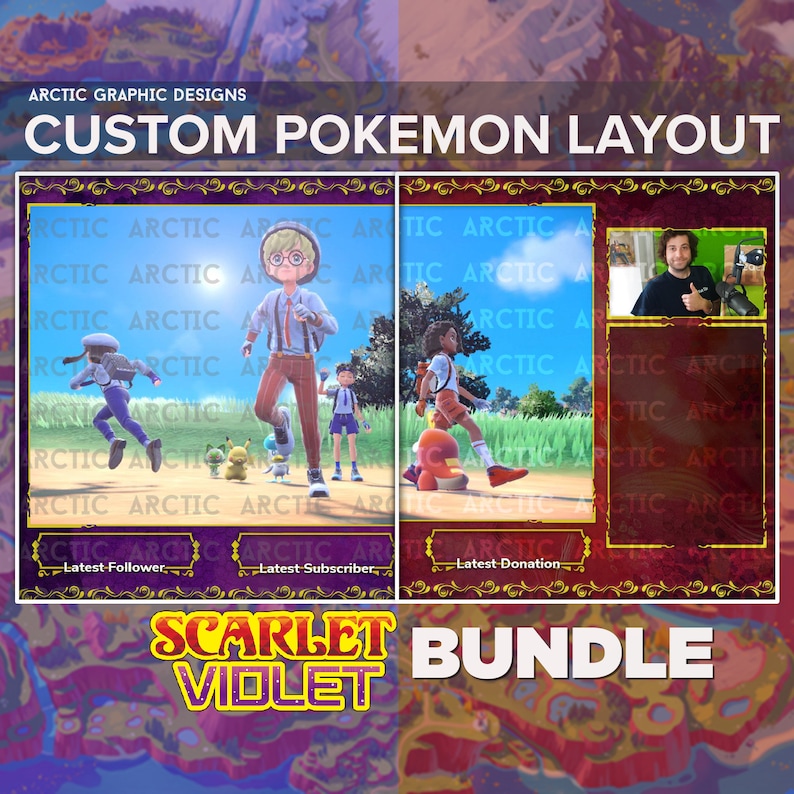 Pokémon Scarlet & Violet - Overlay/layout for Youtube/twitch - Etsy
