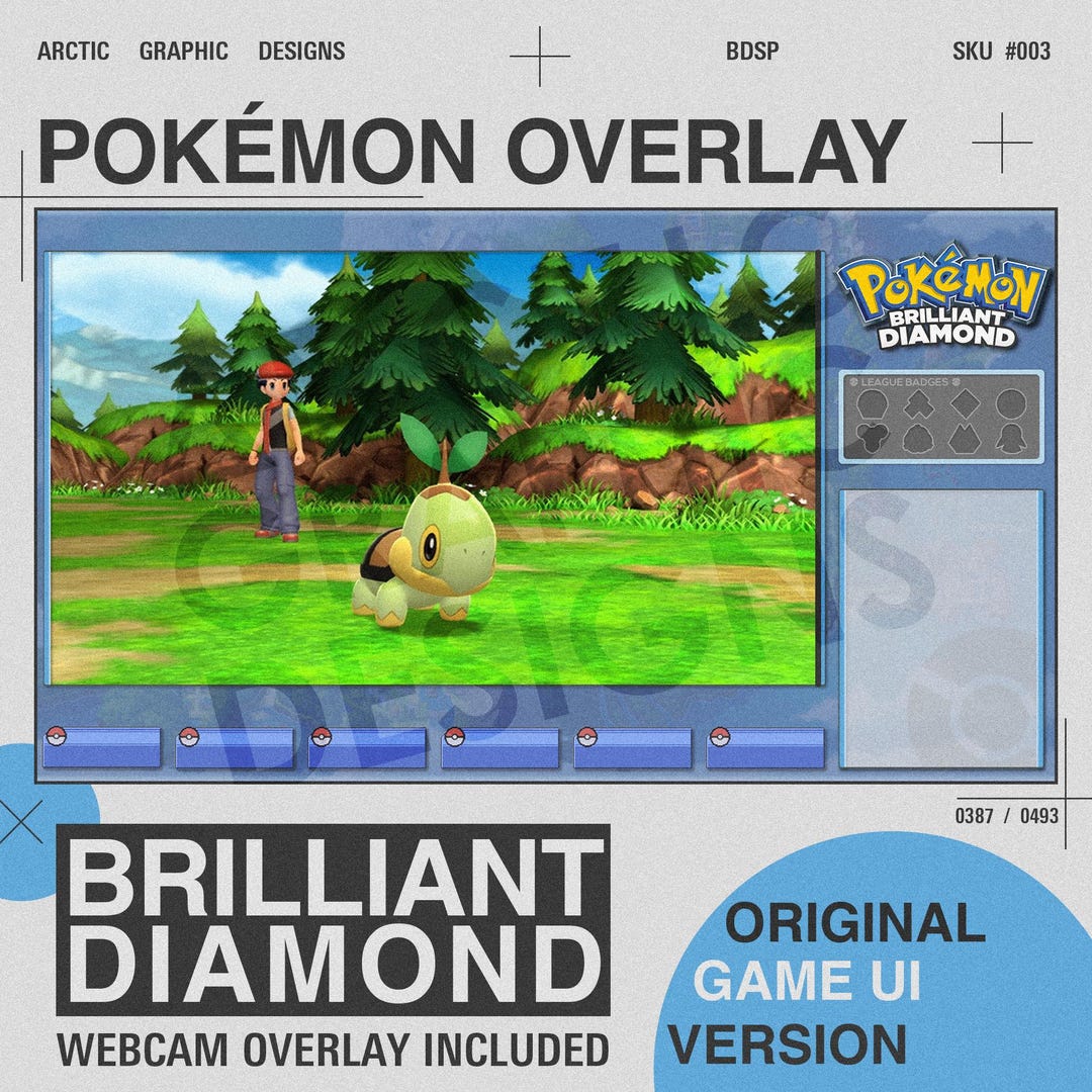 Pokémon Brilliant Diamond Overlay/layout for Youtube/twitch - Original ...
