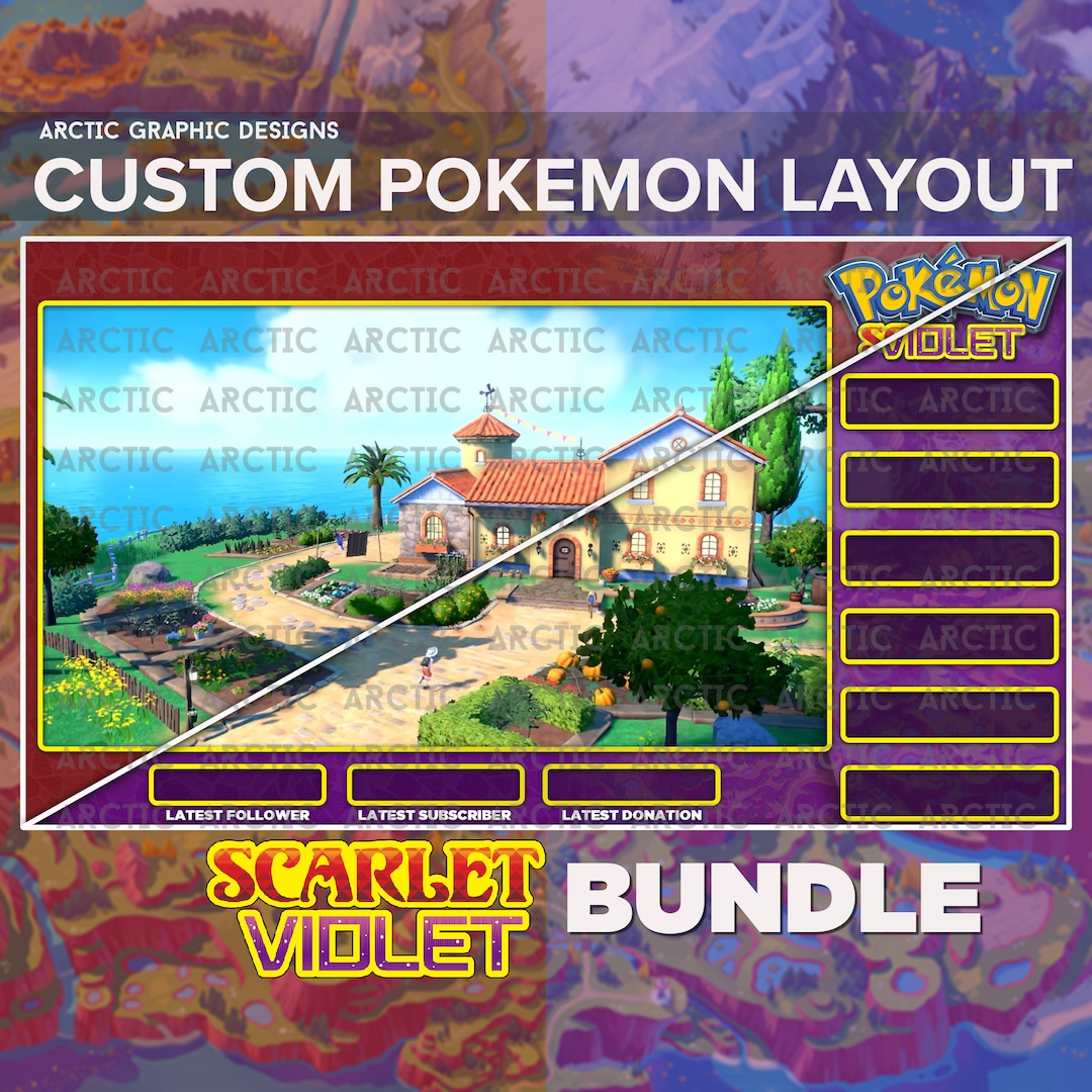 Pokémon Scarlet/violet Bundle - Overlay/layout for Youtube/twitch - Etsy