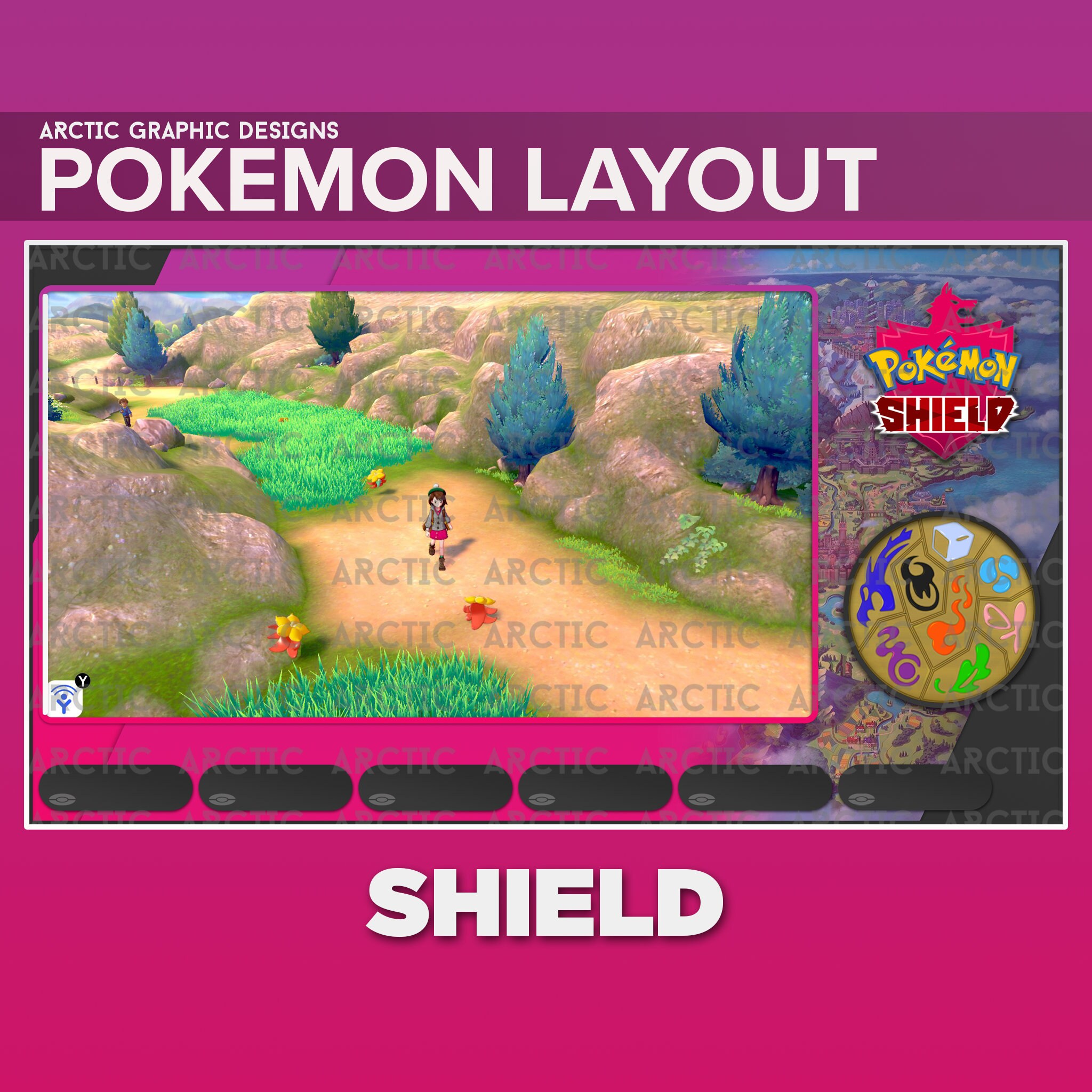 Pokémon Shield Overlay/layout for Youtube/twitch - Etsy