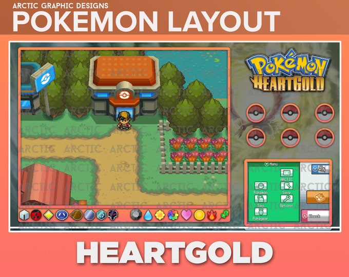 Pokémon Heartgold Overlay/layout for Youtube/twitch - Etsy