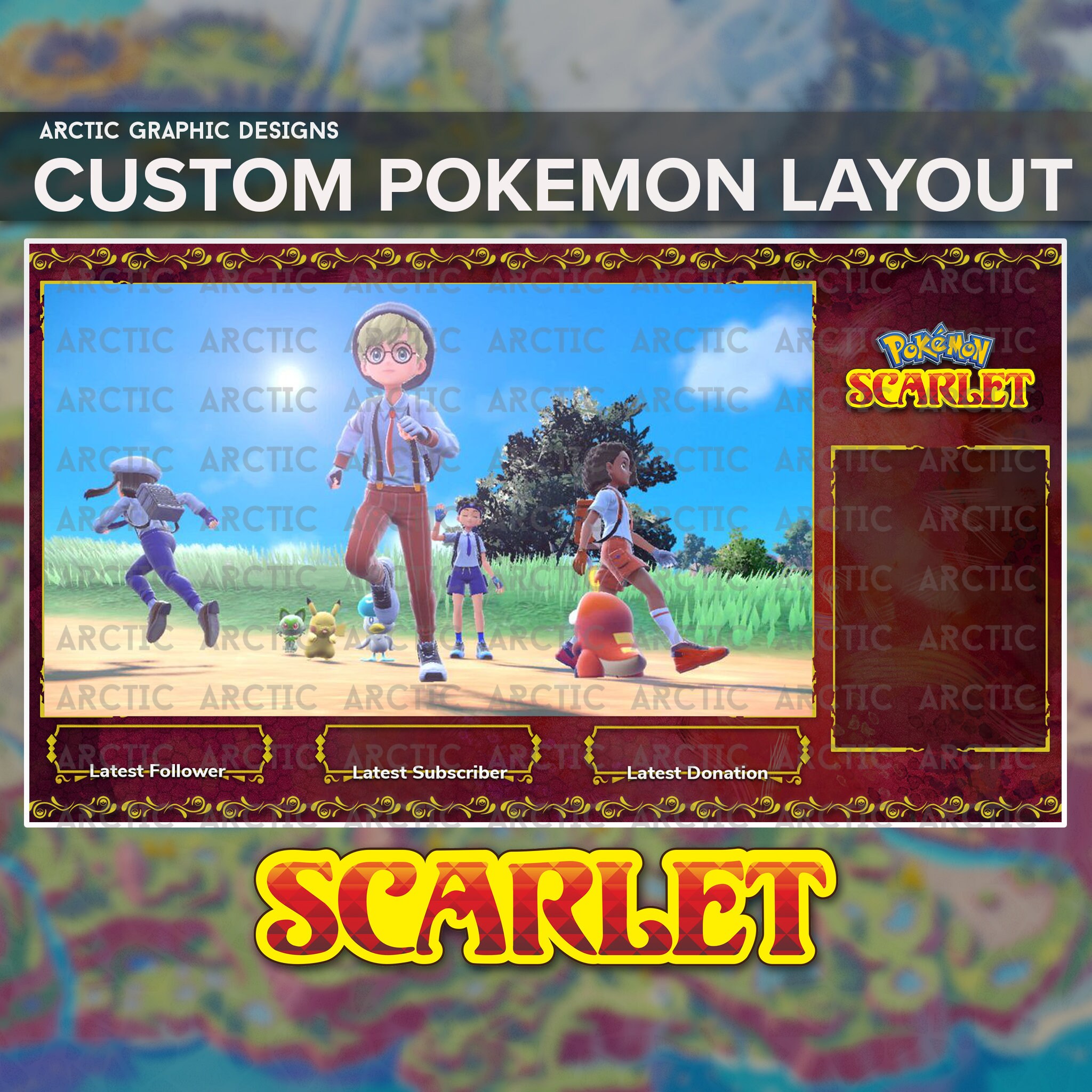 Pokémon Scarlet - Overlay/layout for Youtube/twitch - Etsy