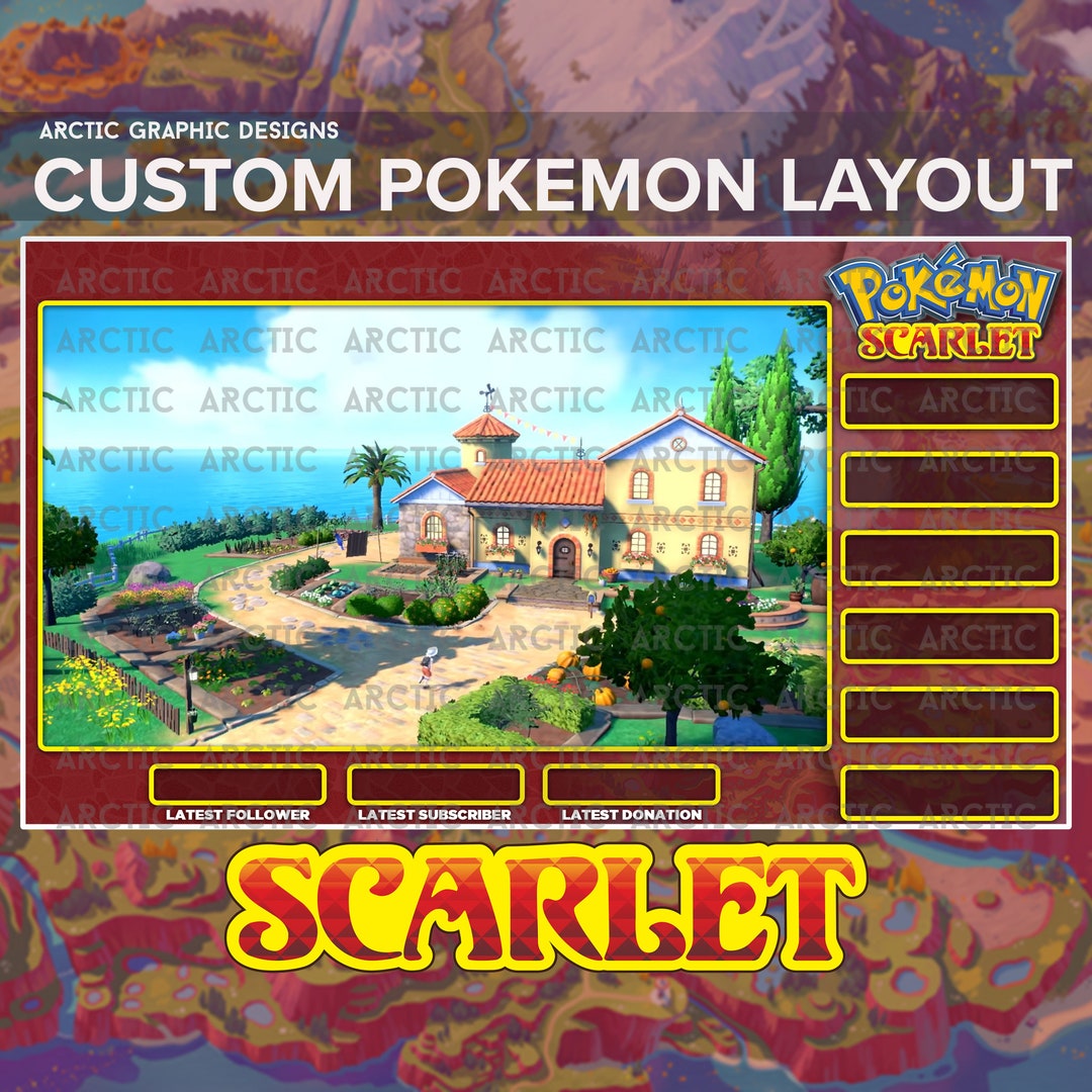 Pokémon Scarlet Overlay/layout for Youtube/twitch - Etsy