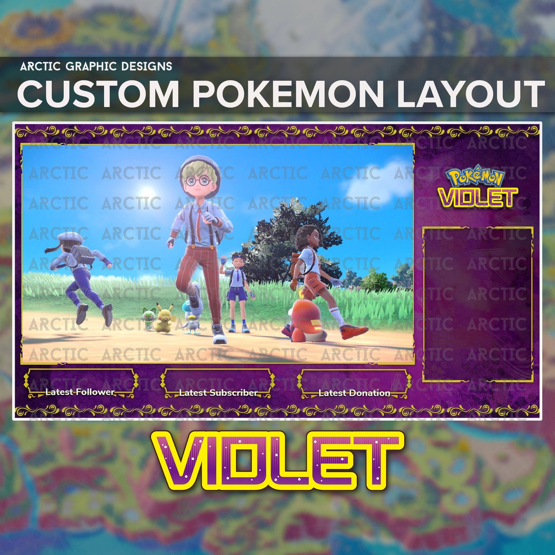 Pokémon Violet Overlay/layout for Youtube/twitch - Etsy UK