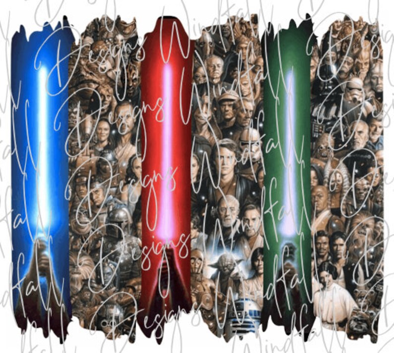Starwars Collage, Sublimation Designs, 20 Oz Skinny Tumbler, Designs ...