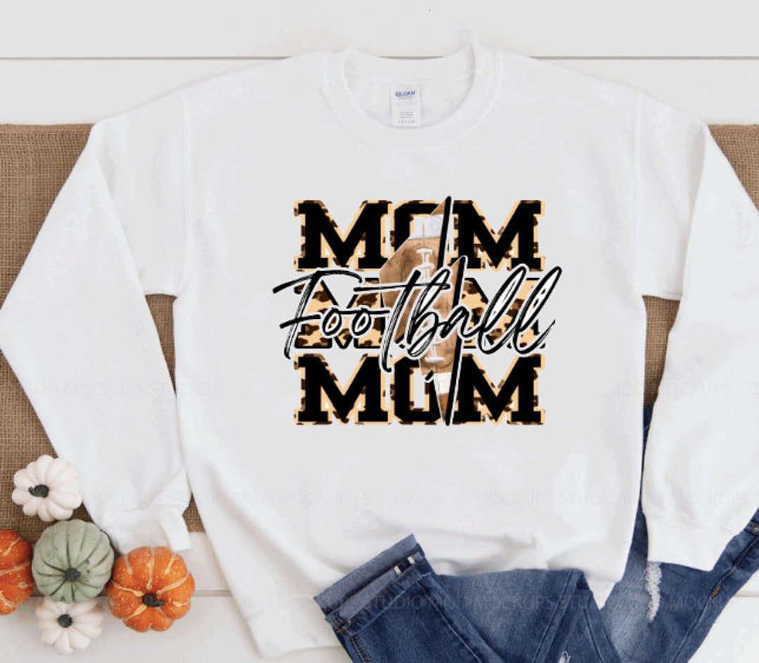 Football Mom, Leopard Print, Sublimation Designs and Instant Digital ...