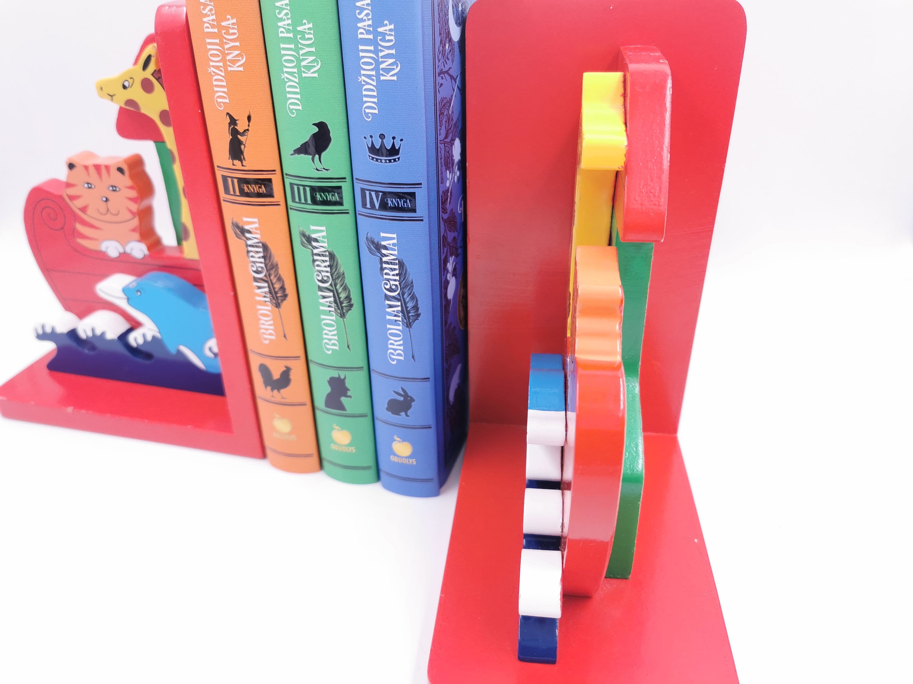 Bookends Vintage Zoo Animals Book Ends Set, Book Shelf Ornaments, Book ...