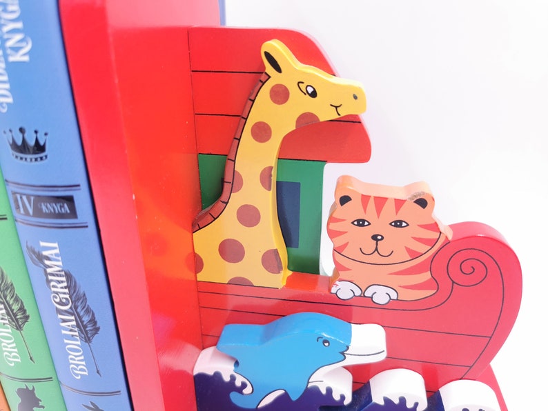 Bookends Vintage Zoo Animals Book Ends Set, Book Shelf Ornaments, Book ...