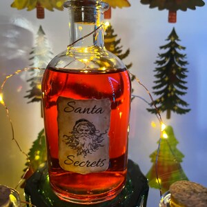 Christmas 8 Oz Glass Potion Bottles With Cork and Label: Santa Secrets ...