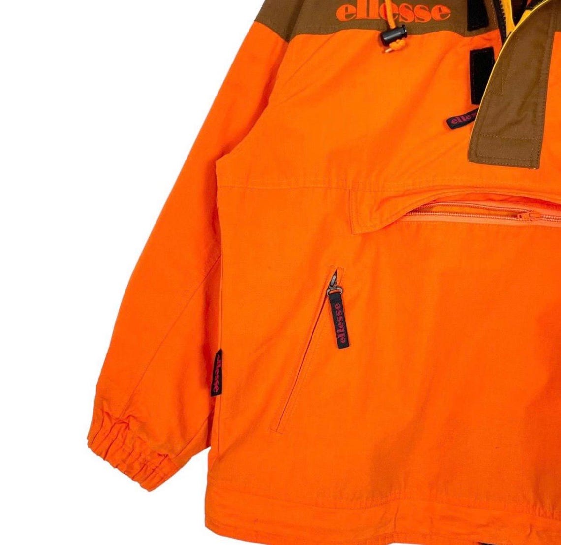 Vintage Ellesse Brand Casual Jacket Hoodie Orange Hoodie Pull Over ...