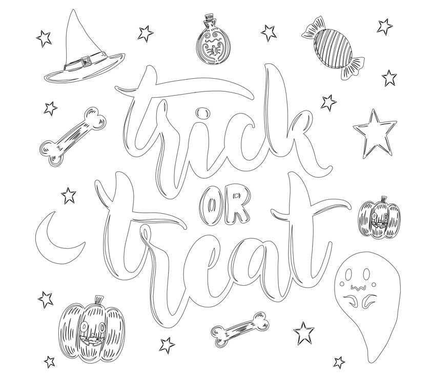 50+ Downloadable Halloween Coloring Pages/word Searches - Etsy