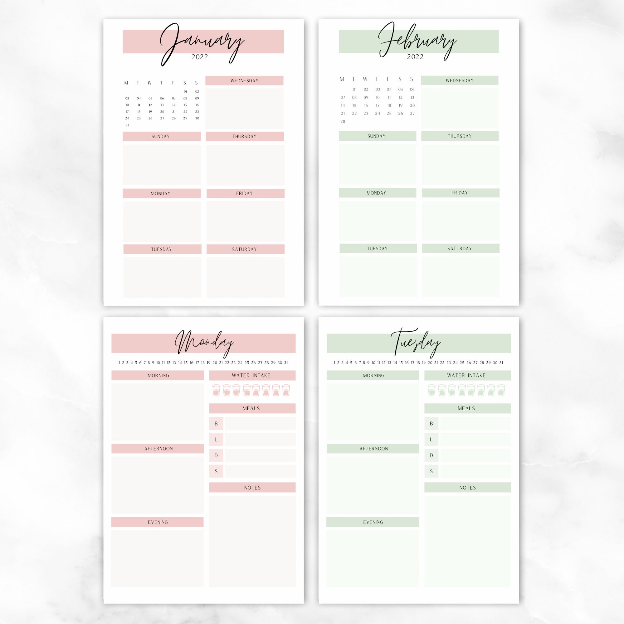 Printable Planner Sheets - Etsy