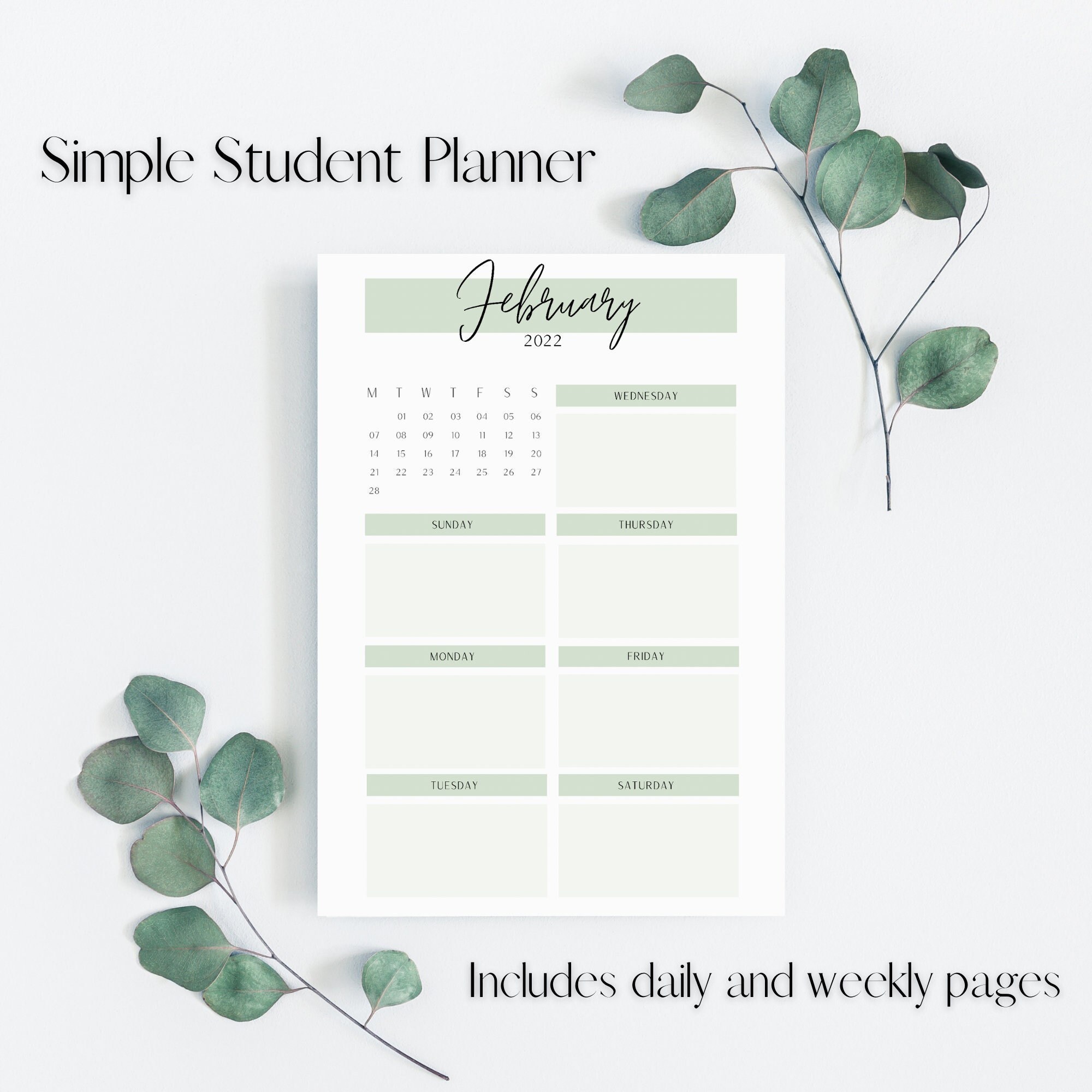 Printable Planner Sheets - Etsy