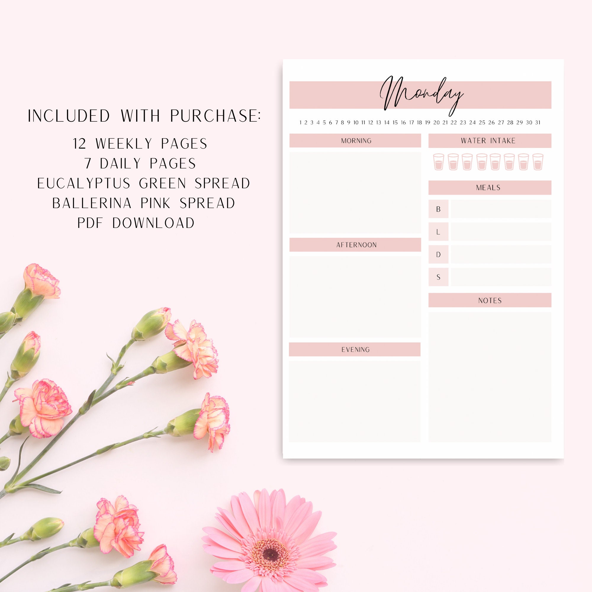 Printable Planner Sheets - Etsy