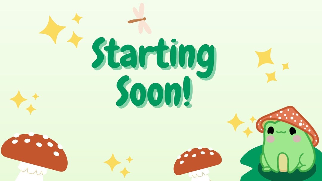 Cute Kawaii Frog Cottage Core Twitch Scene - Etsy