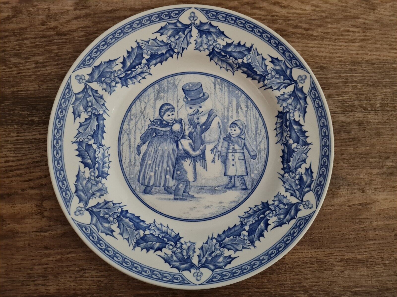 2 X Vintage Spode Victorian Children Collection Snowman & Gathering ...