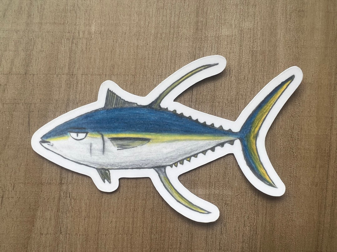 Yellow Fin Tuna Sticker - Etsy