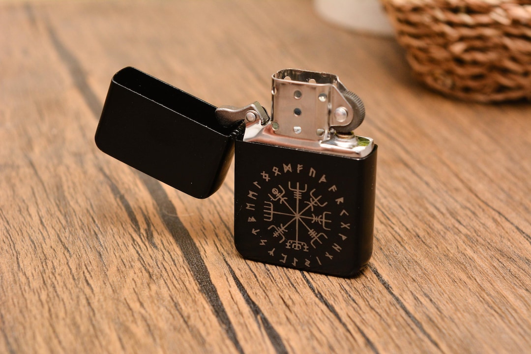 Vegvisir, the Viking Compass Laser Engraved Lighter, Petrol Style ...
