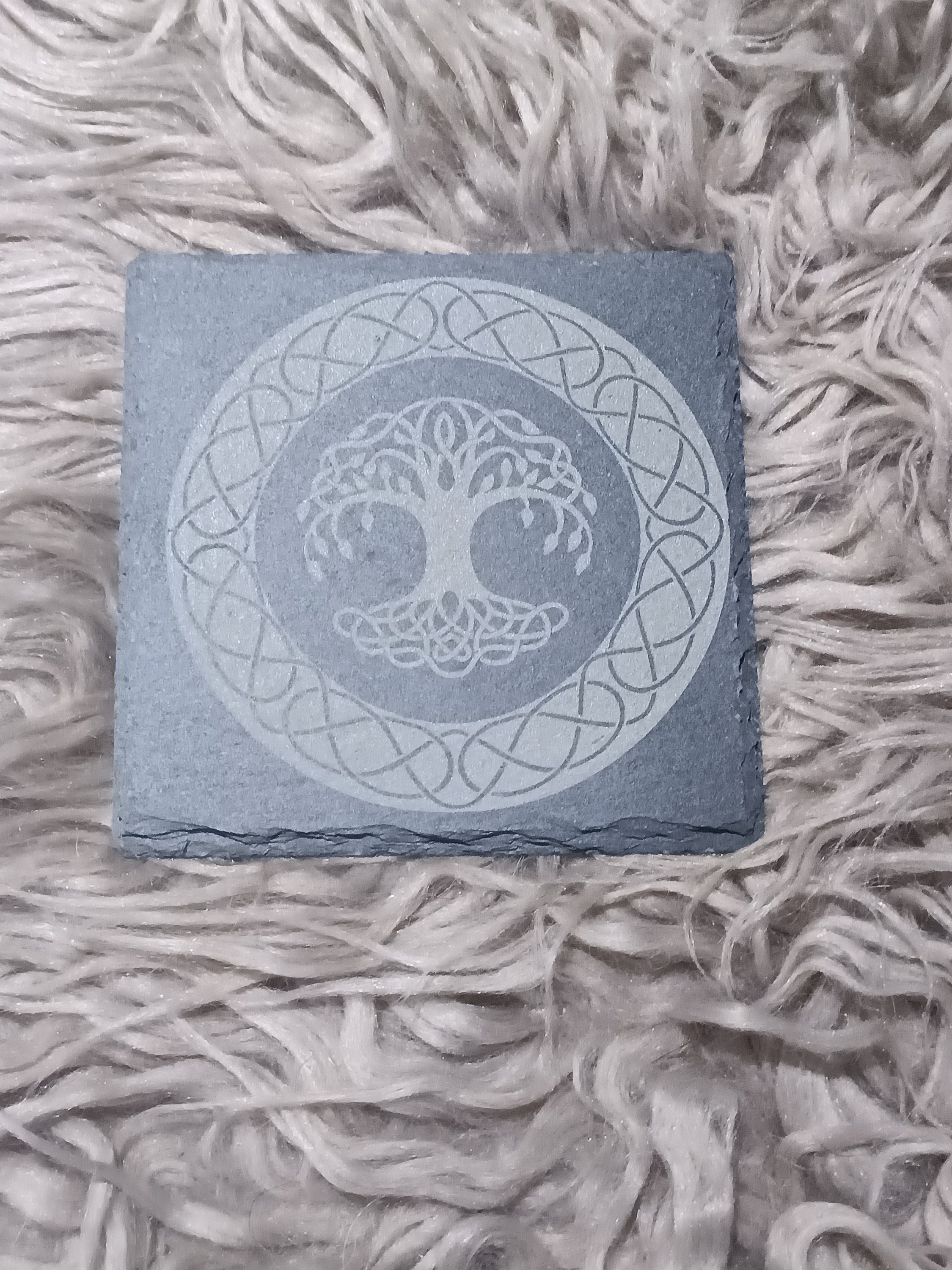 Celtic Symbol Slate Coaster, Tree of Life Placemat, Celtic Tree Symbol ...