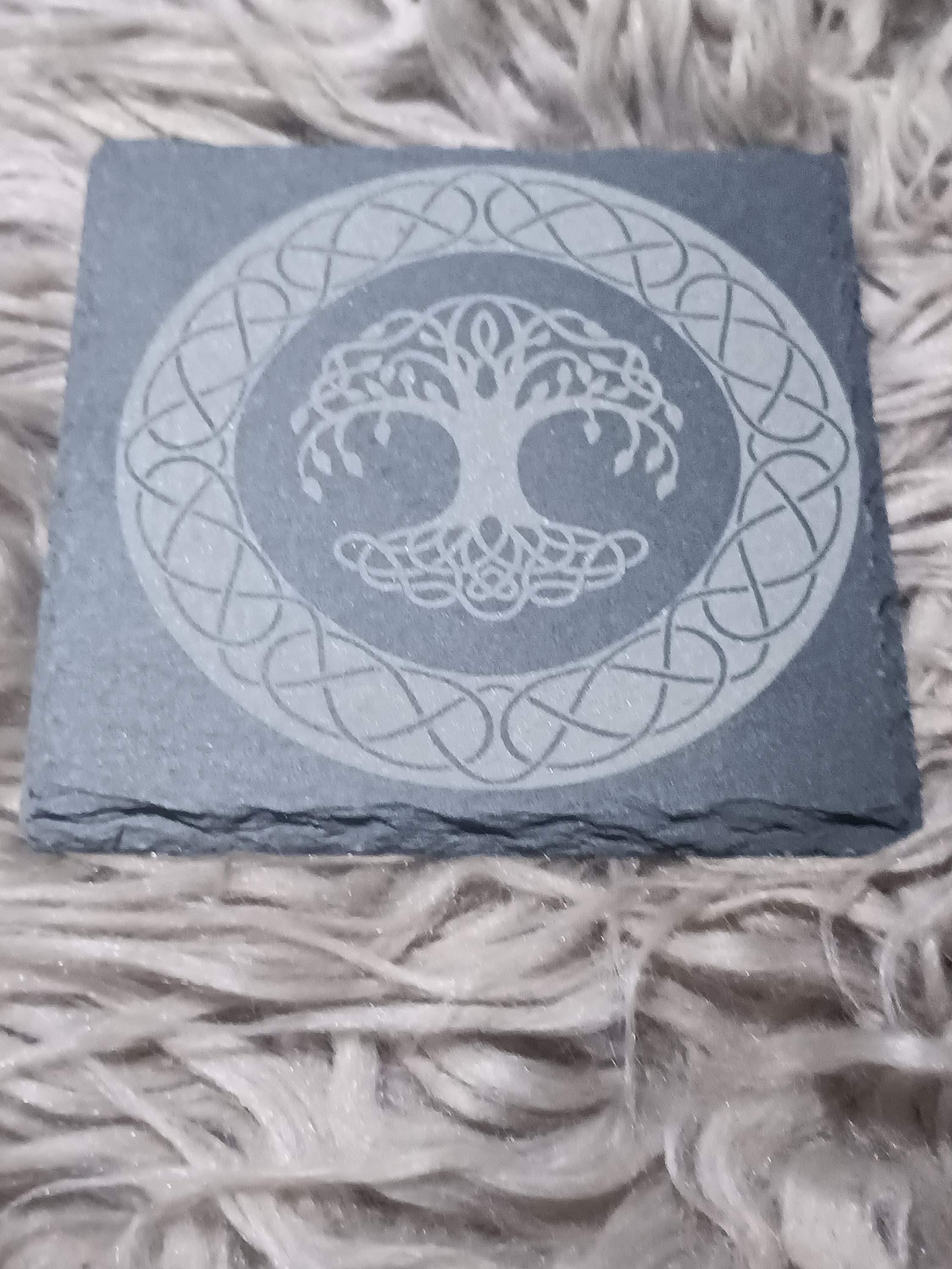 Celtic Symbol Slate Coaster, Tree of Life Placemat, Celtic Tree Symbol ...