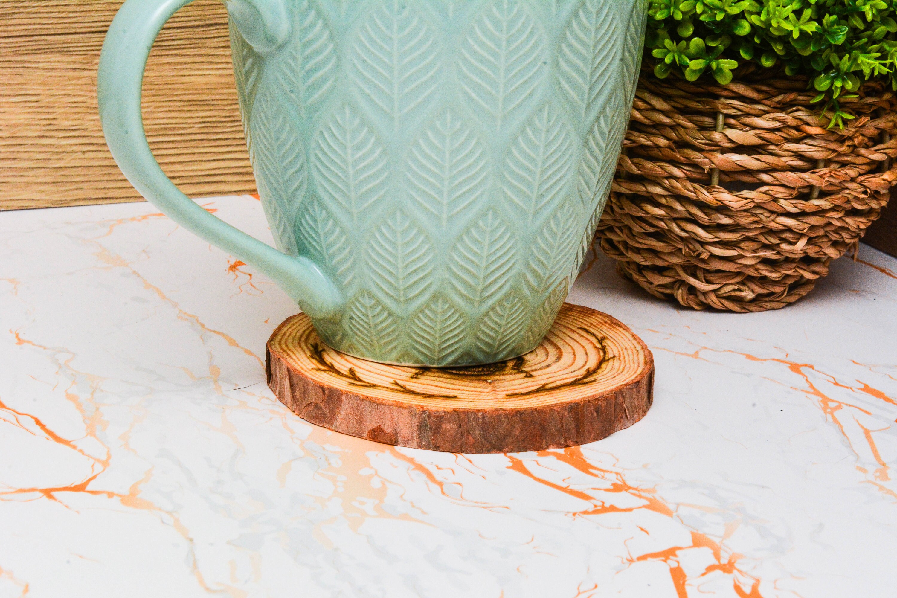 Rustic Wooden Beetle Coaster Set: Laser Engraved Farmhouse Decor - Etsy