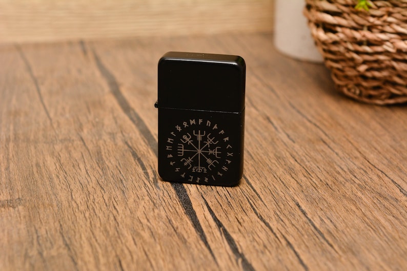 Vegvisir, the Viking Compass Laser Engraved Lighter, Petrol Style ...