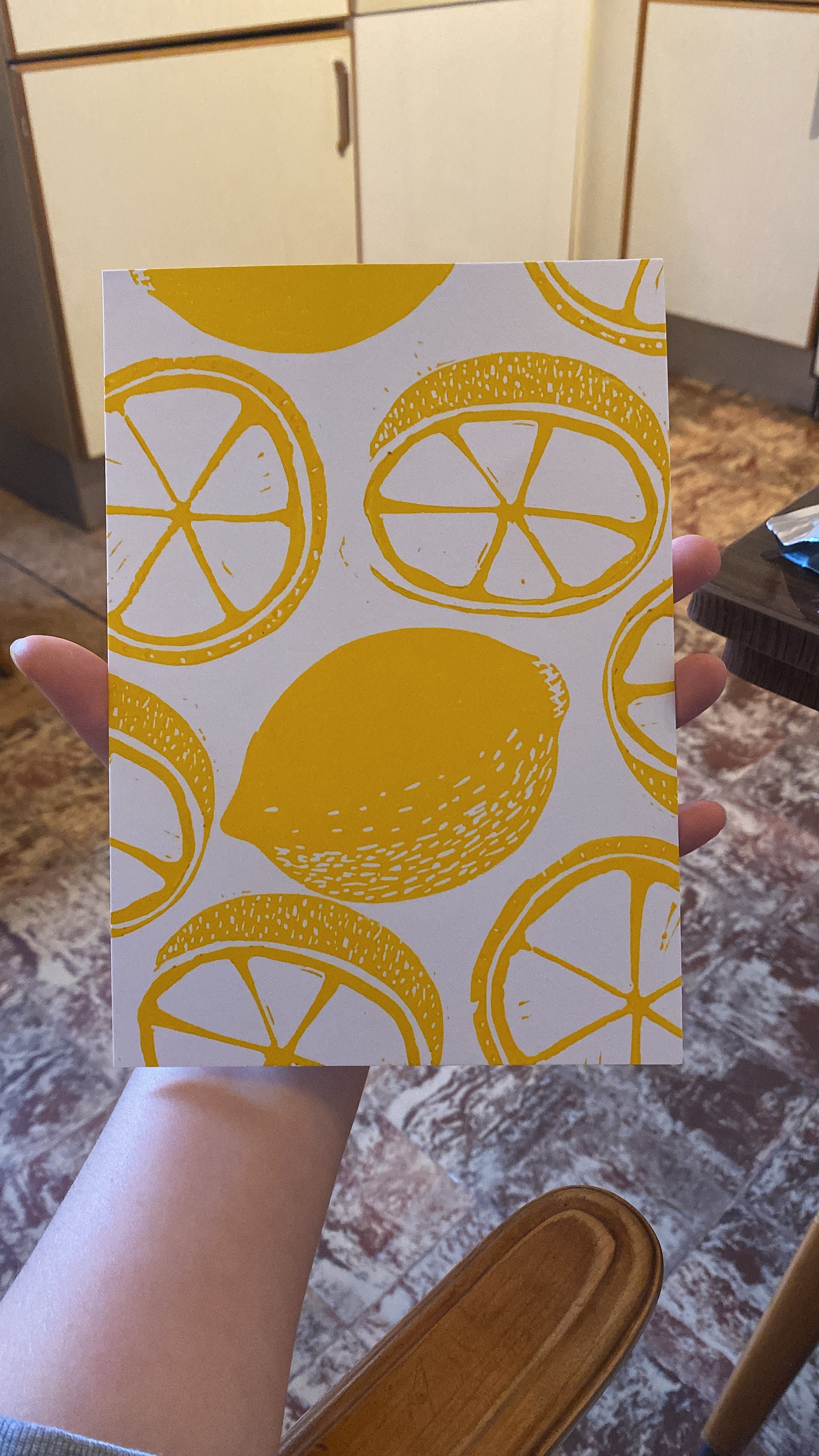 Lemon Lino Print A5 - Etsy