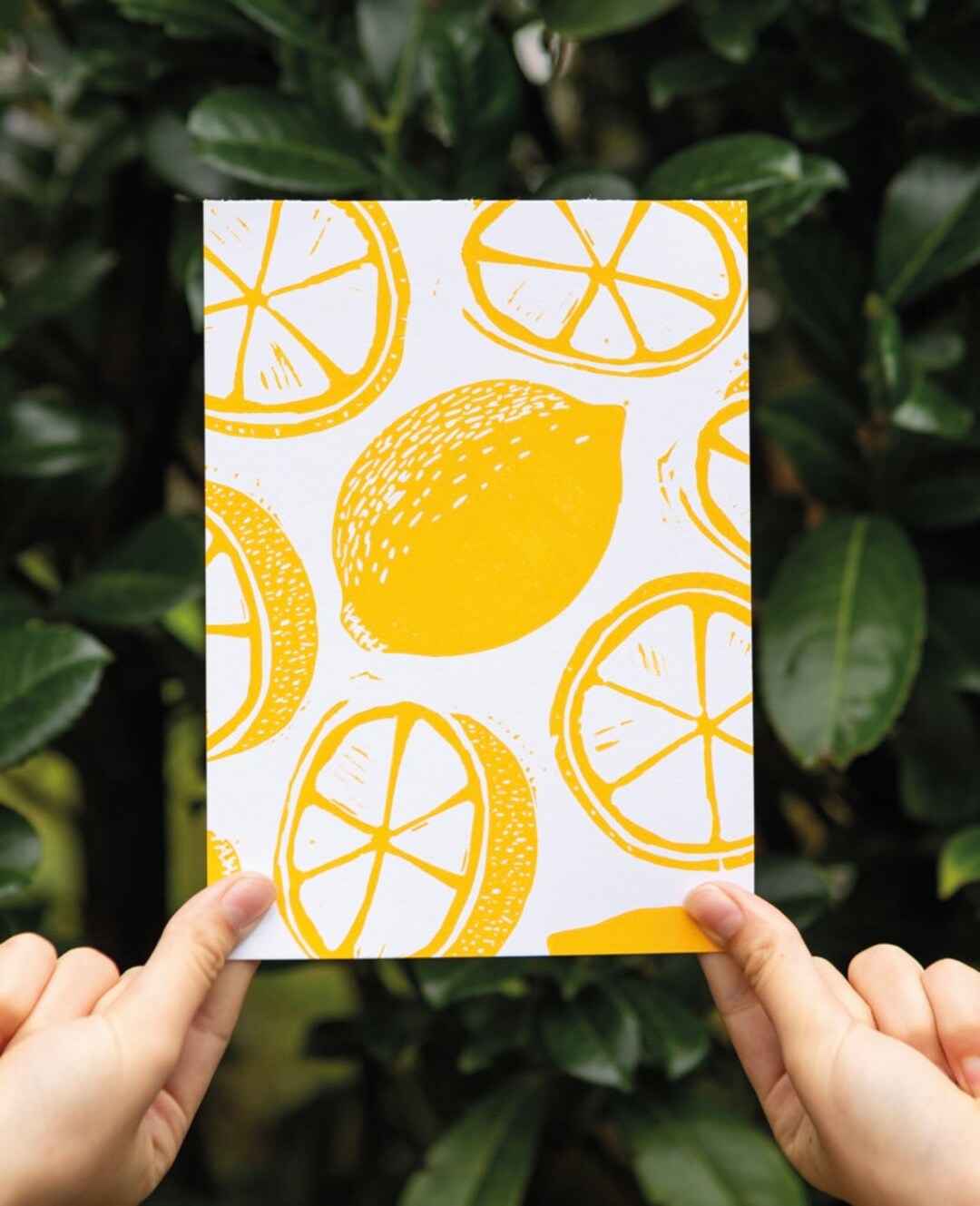 Lemon Lino Print A5 - Etsy