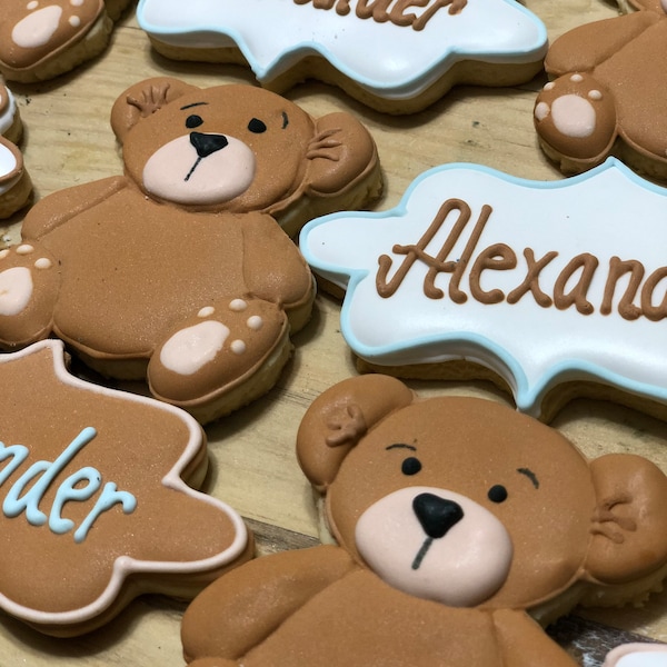 Teddy Bear Cookies - Etsy