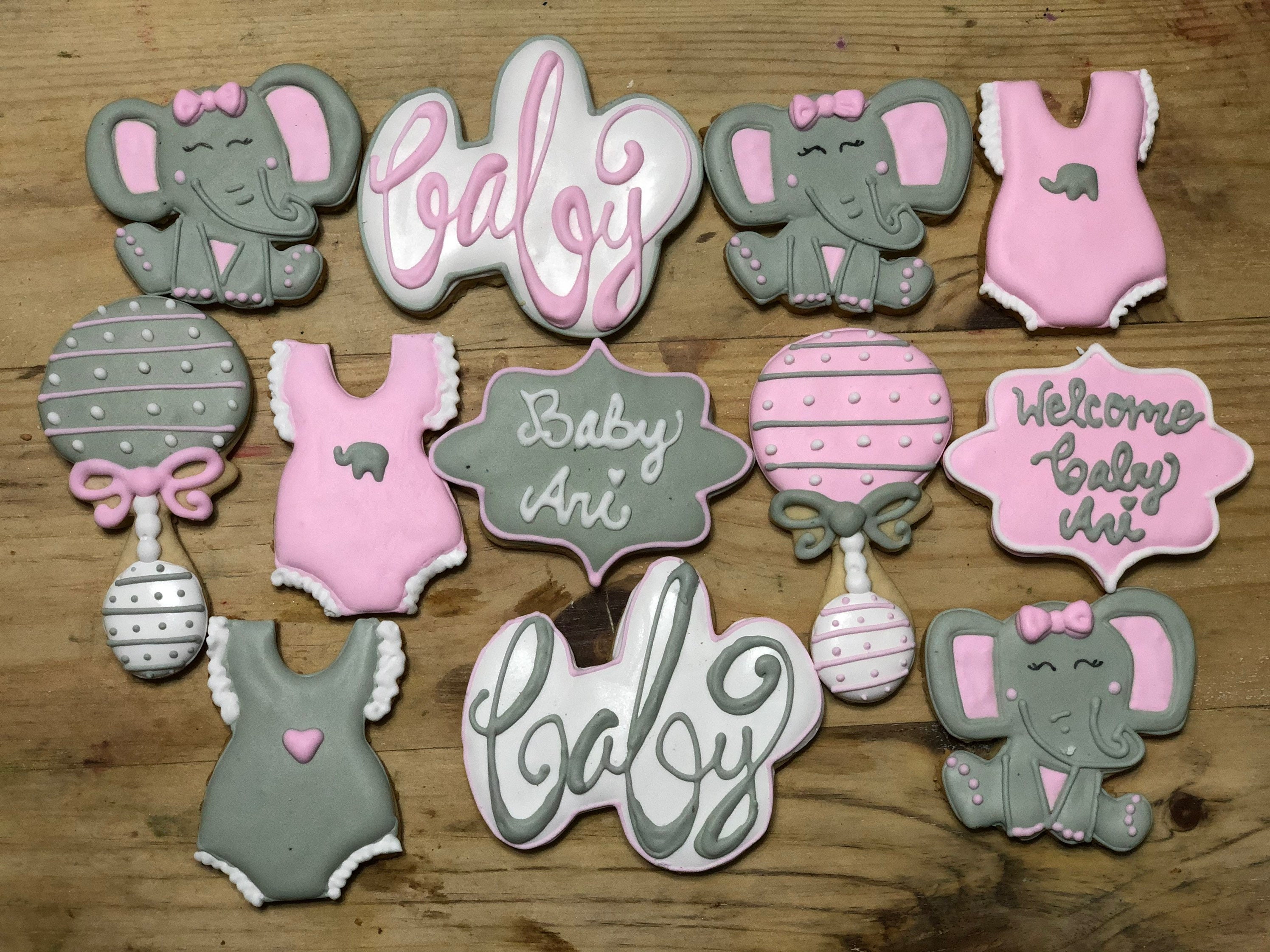 Elephant Baby Shower Cookies - Etsy