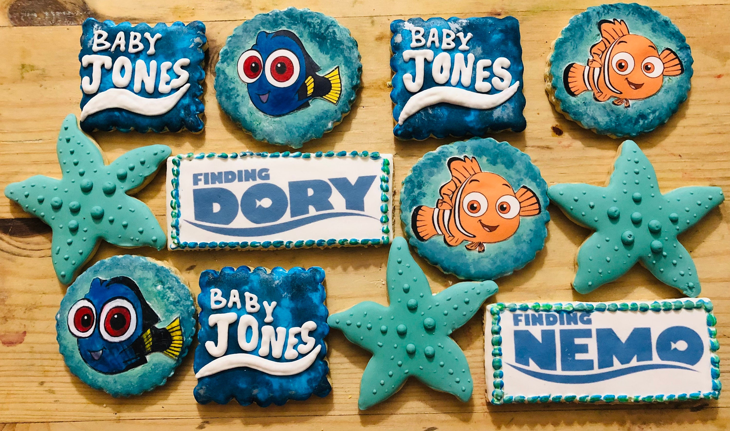 Finding Nemo/dory Gender Reveal Cookies - Etsy
