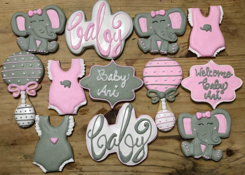 Elephant Baby Shower Cookies - Etsy