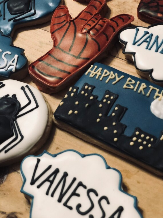 Spider-man Cookies - Etsy