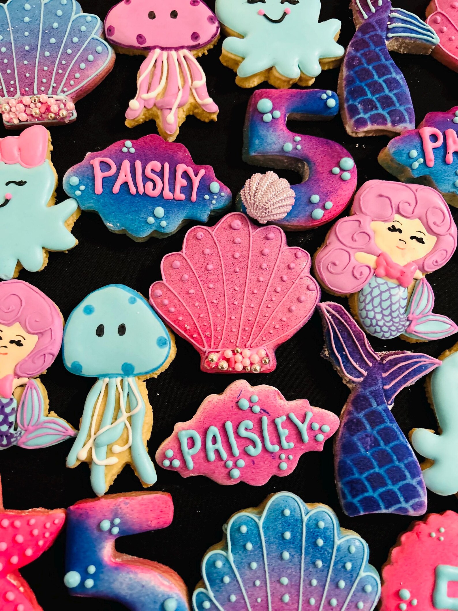 Mermaid Theme Cookies: Custom Sugar Cookies, 1 Dozen - Etsy