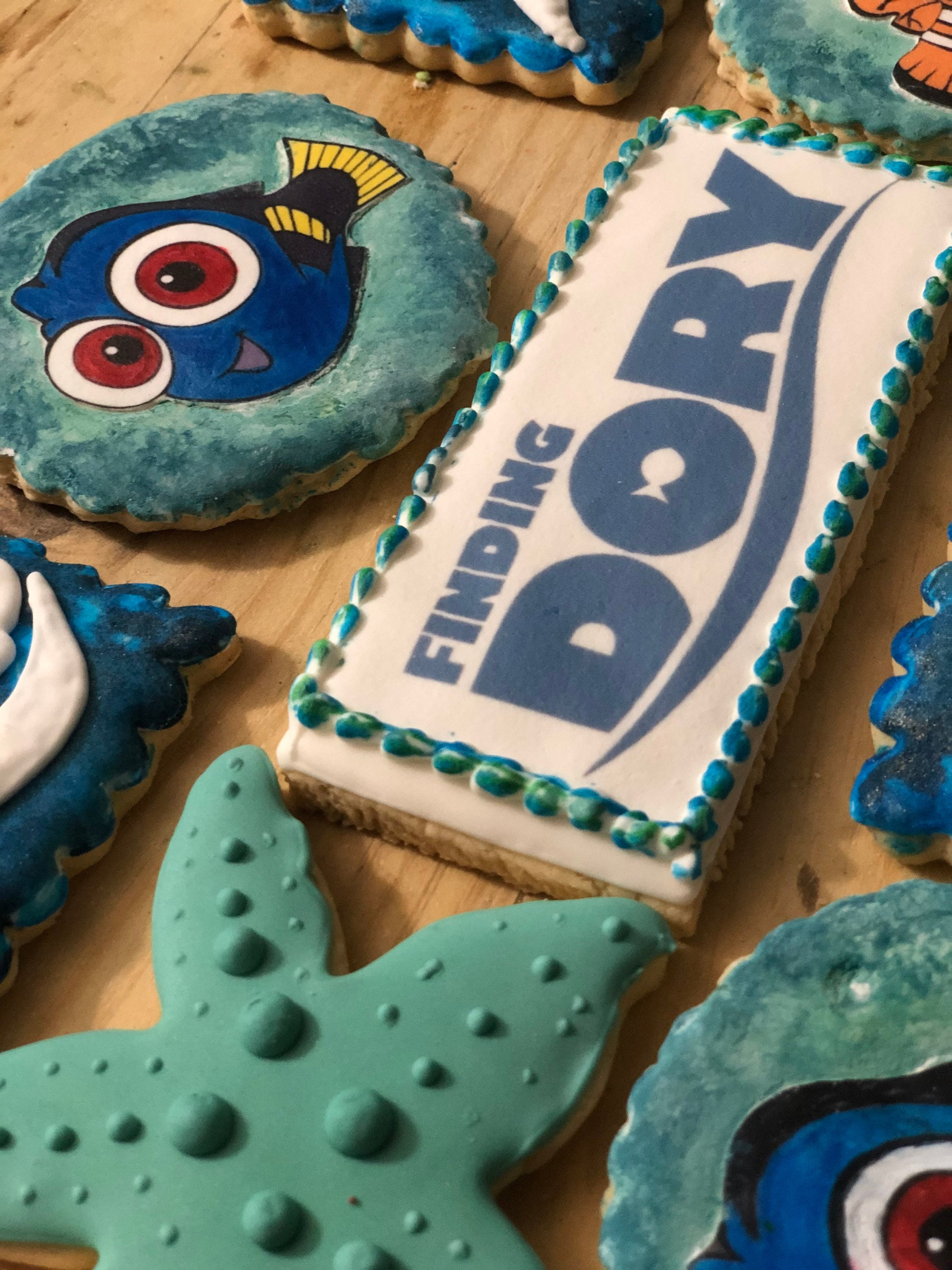 Finding Nemo/dory Gender Reveal Cookies - Etsy