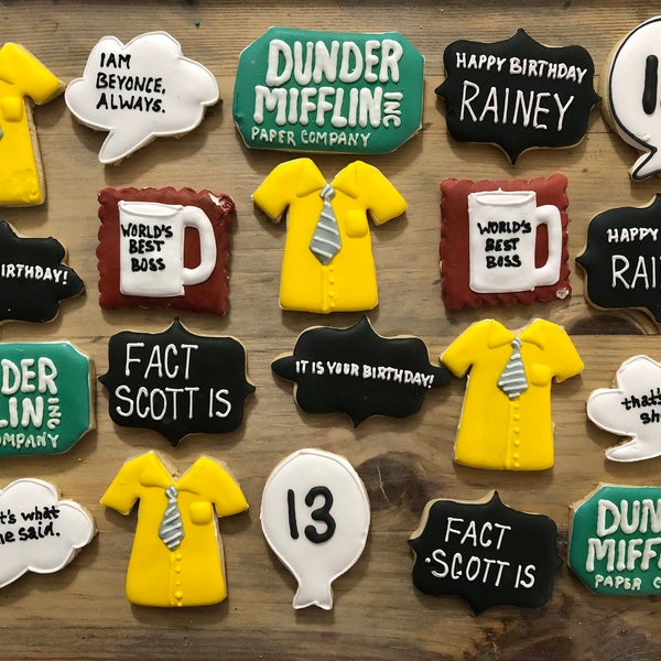 The Office Birthday Cookies - Etsy