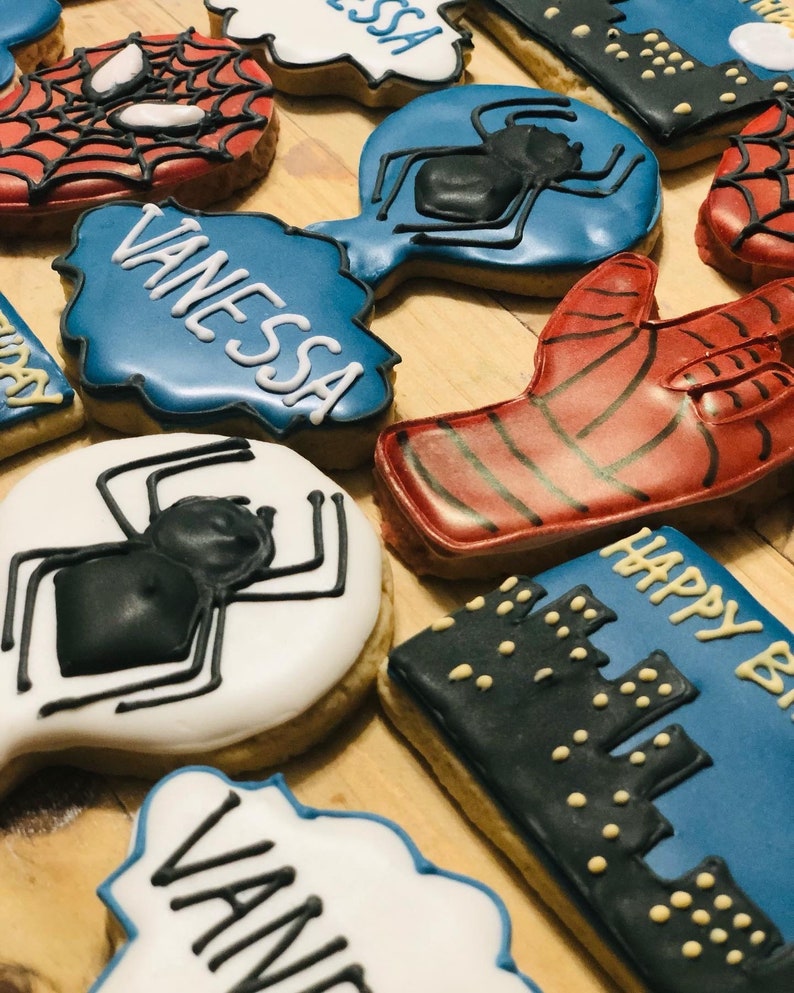 Spider-man Cookies - Etsy